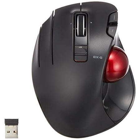ELECOM ?Upgrade? Left-Handed Wireless Thumb-Operated Trackball Mouse ...