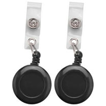 2 PCS BADGE REEL - RETRACTABLE YOYO SKI PASS ID CARD HOLDER KEY CHAIN ...