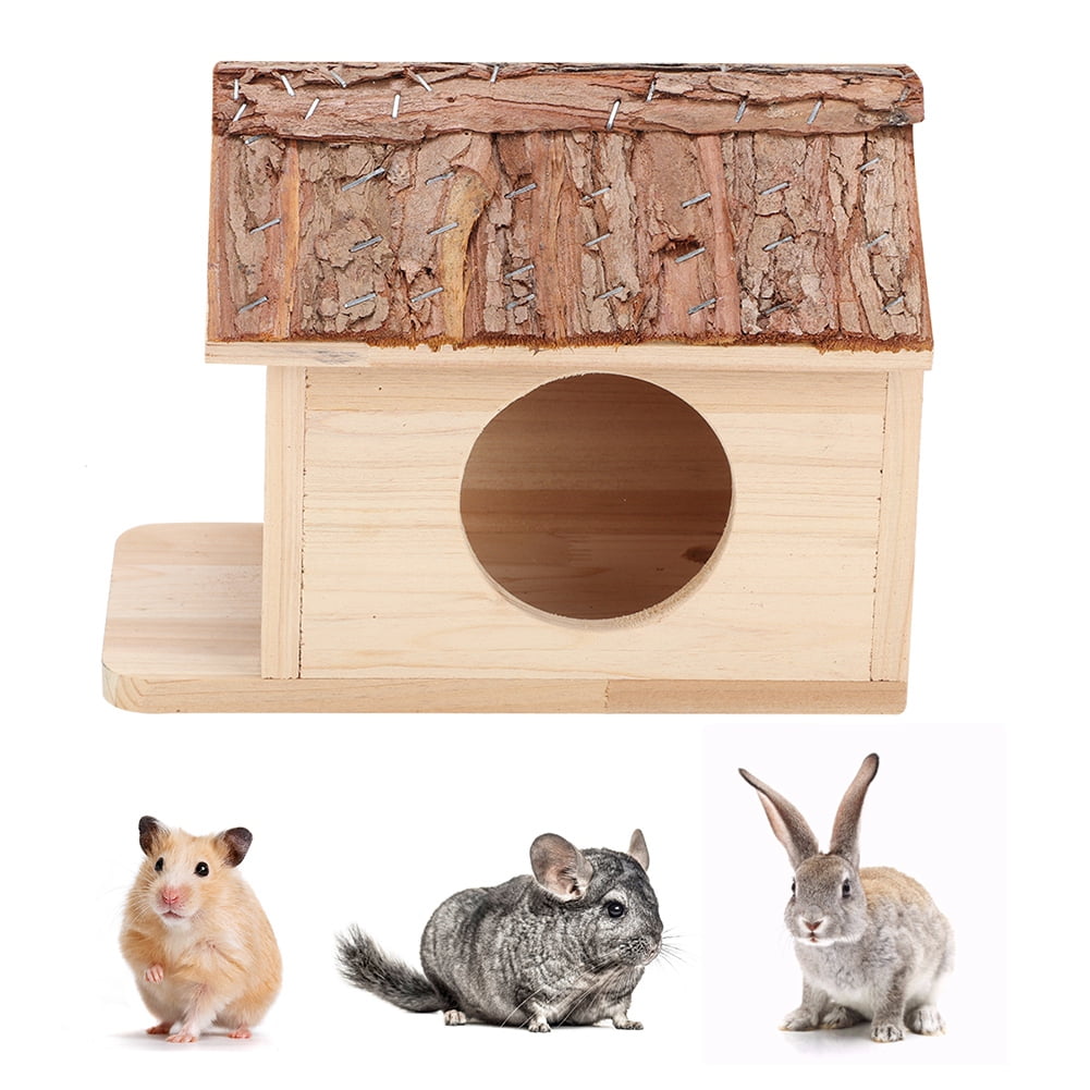Spptty Large Wooden Safe Pet Hamster House Nest for Small Animals ...