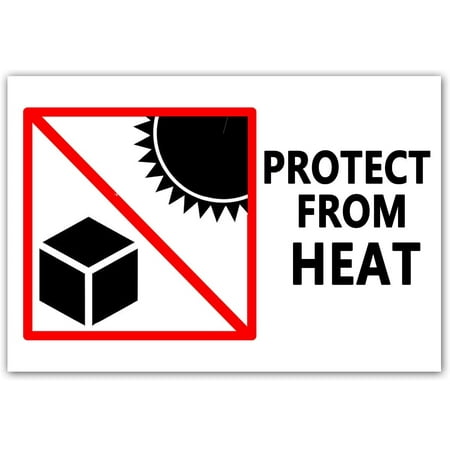 Protect from Heat Caution Labels,Shipping Warning Stickers for Package ...