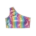 Bmisegm Toddler T Shirts Girls Shimmering Square Pattern Cut Crop ...