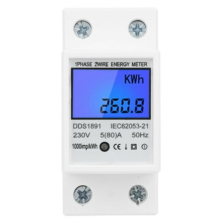 Durable Power Meter, Perfect Appearance Single Phase Din Rail Energy ...
