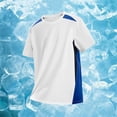 XIYON Men's T-Shirts 2026 Summer Color Block Silk Short Sleeve T Shirt ...