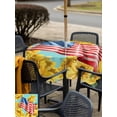 American Flag Square Outdoor Tablecloth with Umbrella Hole Vintage ...