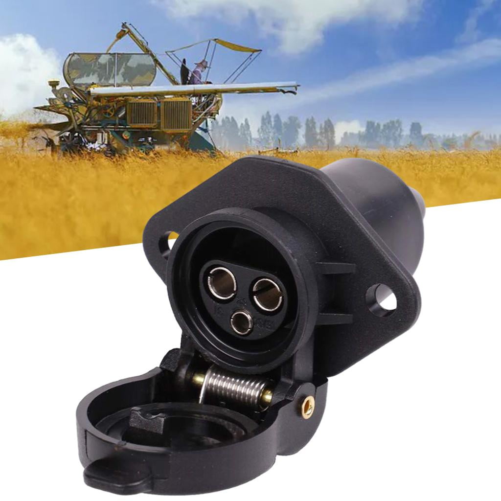 12V 3 Pin Plug Socket Connector Auto Water For Agricultural Machinery ...