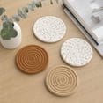 4 Pcs Drink Coasters , Minimalist Cotton Woven Coaster Set, Absorbent ...