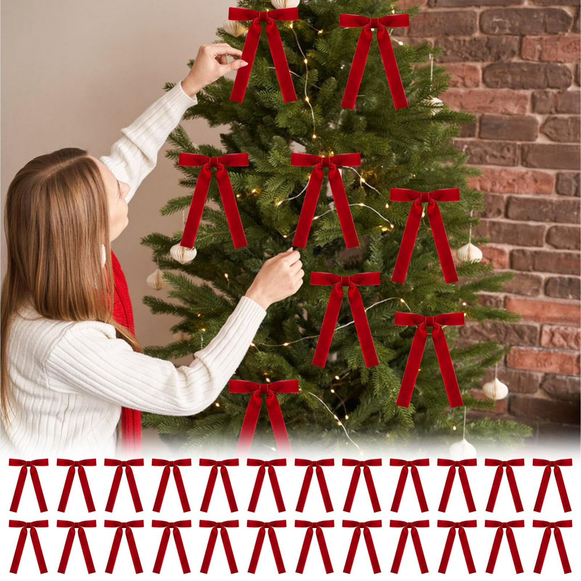 Click here for Velvet Christmas Bow Under $5! Cqcyd 24pc Velvet C... prices