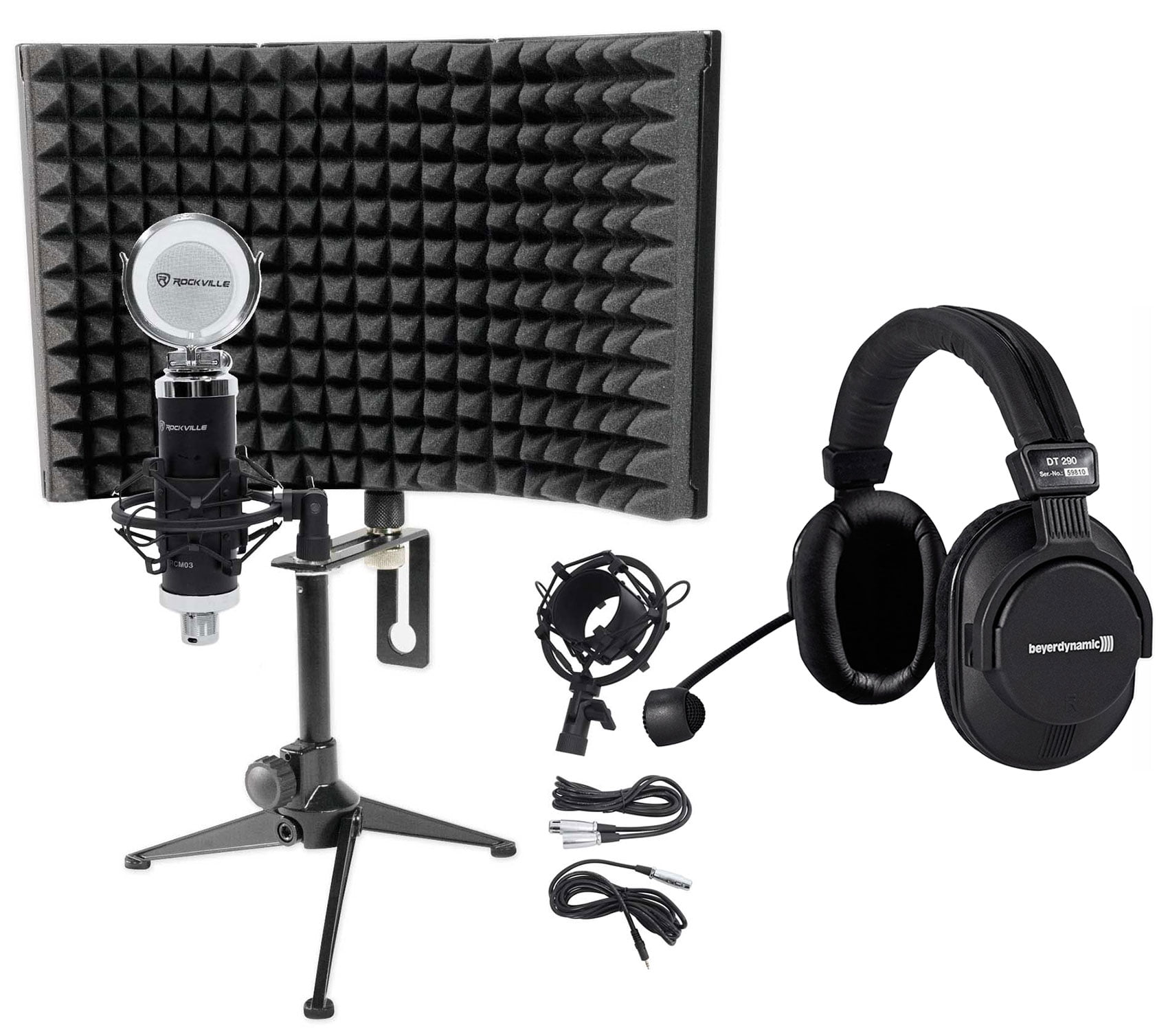Beyerdynamic DT 290 MKII 250 Ohm Broadcasting Headset+Condenser Mic ...