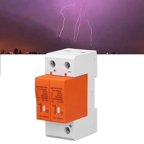 Arrester Device, 500V Hot Melt Overcurrent DC Surge Protector Modular ...