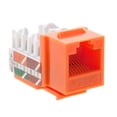 Cables Direct Online Orange Cat5e RJ45 Keystone Jack 45 Degree 8P8C 110 ...