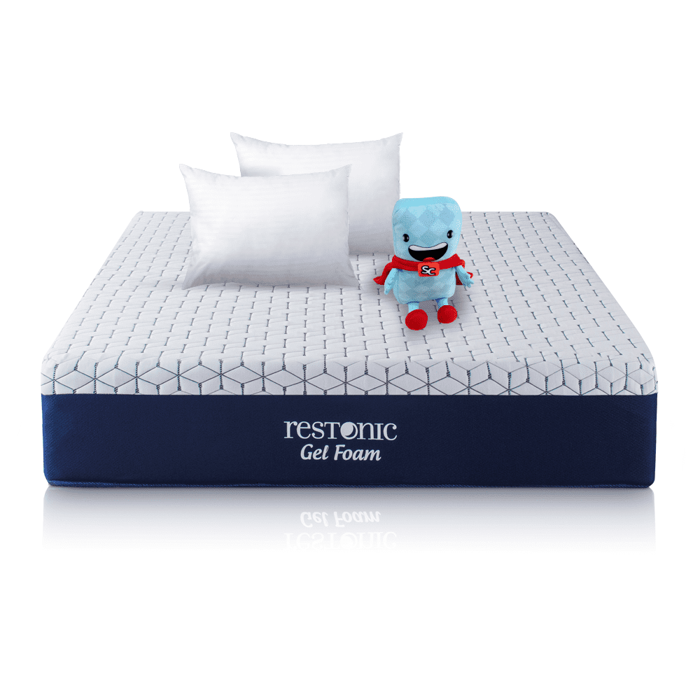 Colchon Restonic Gel Foam Matrimonial con 2 Almohadas de Regalo y ...
