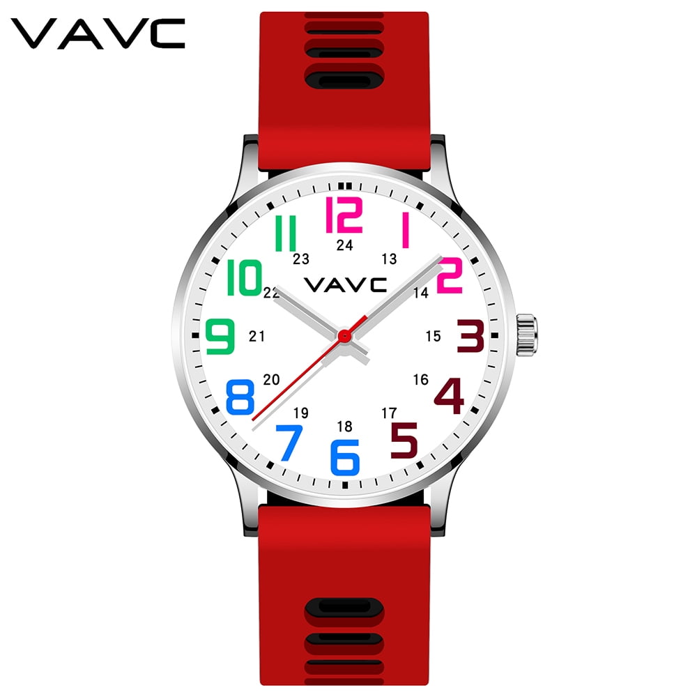 VAVC Nurse Watch Women with Big Dial 40mm 2 Color Silicone Band for ...