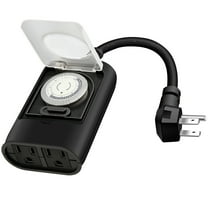 Woods Outdoor 24-Hour Heavy Duty Mechanical Plug-In Timer, 2 Grounded ...