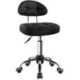 Square Minimalist Swivel Stool with Wheel for Work Shop Massage Height ...