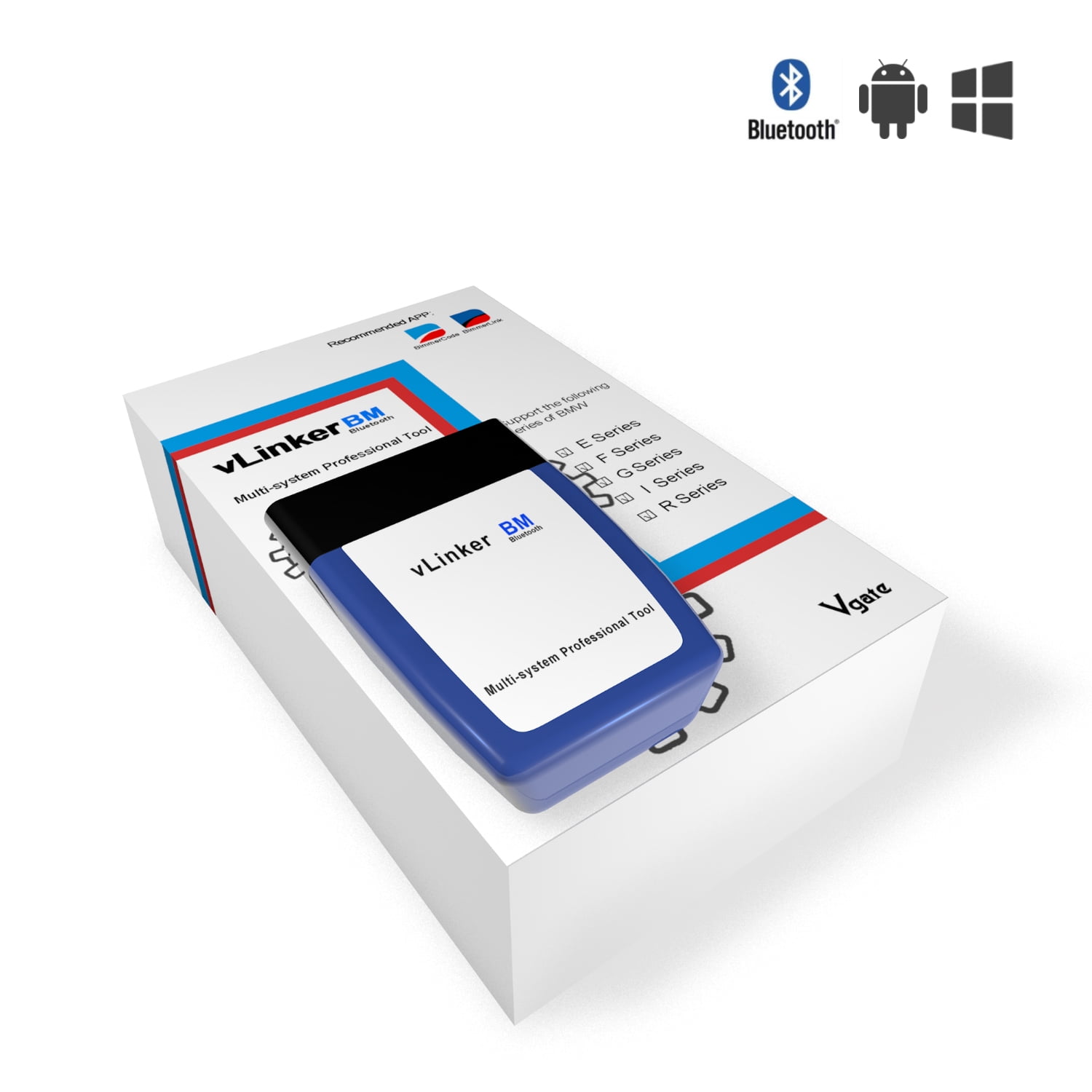 Vgate OBD2 Bluetooth Scanner vLinker BM Bimmercode Diagnostic Tool for ...