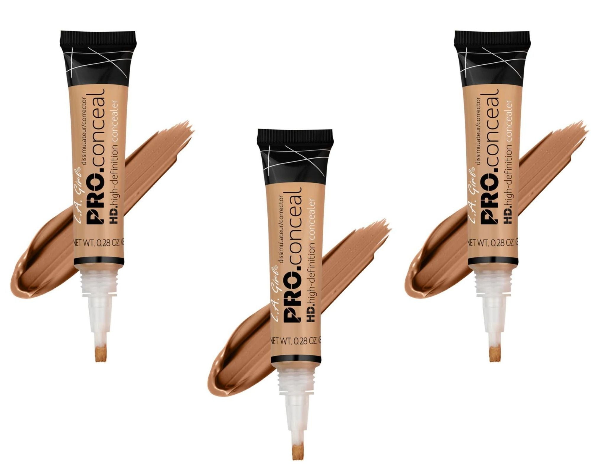 LA Girl HD.high-definition concealer - 975 Medium Beige x 3 - Walmart.com