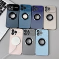 Logo View Matte Glass Camera Protection Magnetic Case for iPhone ...
