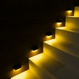 Mainstays 8 Lumen Solar LED Step and Deck Lights, Dusk to Dawn, 2 Pack ...