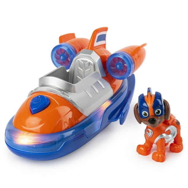 PAW Patrol, Mighty Pups Super Paws Zuma’s Deluxe Vehicle with Lights ...