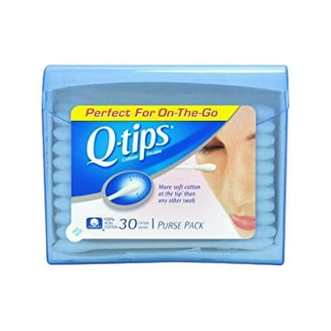Q-Tips Cotton Swabs Purse Pack For Makeup Application - 30 Ea, 3 Pack ...