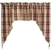 Park Designs Country Kitchen Window Valance - Apple Lined, 60''L, Red ...