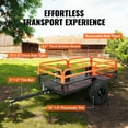 Heavy Duty Steel ATV Dump Trailer, Tow Behind Dump Cart Garden Trailer ...