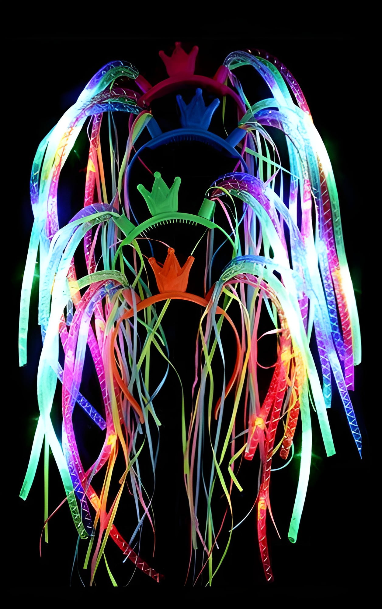 LED Light Up Party Dreads LED Diva Dreads Party Noodle Hair LED ...