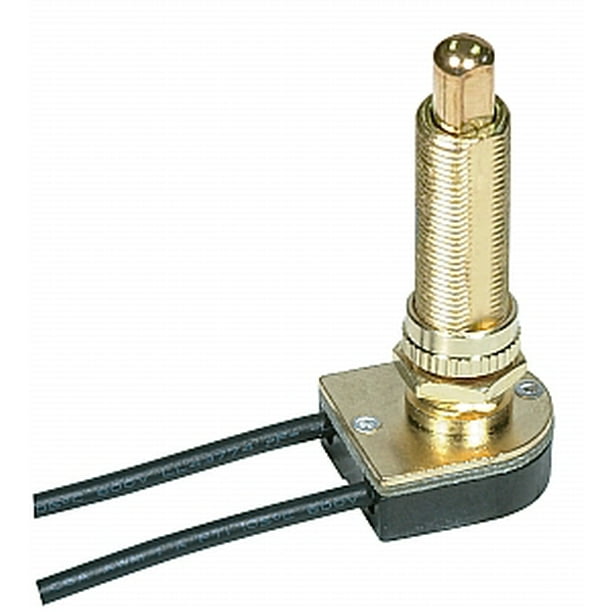 Satco On-Off Metal Push Switch Metal Bushing Single Circuit Rated 6A ...