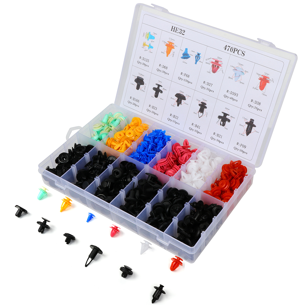 SCITOO 470Pcs Bumper Retainer Clips Kit Car Fastener Rivet Door Trim ...