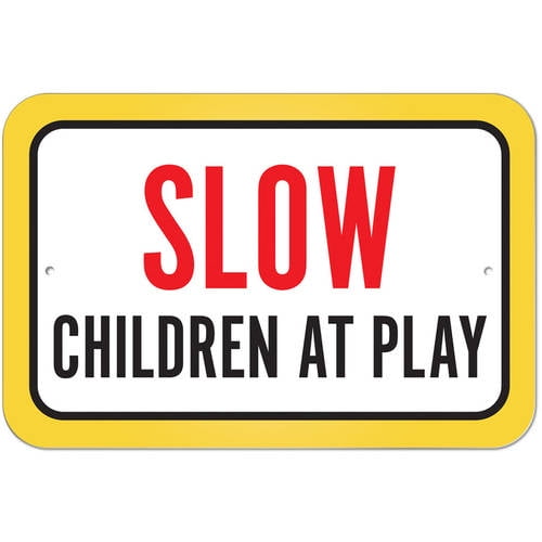 Slow Children At Play Sign - Walmart.com