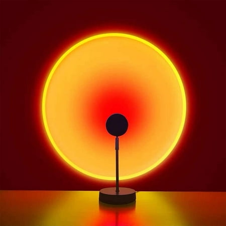 TIK Tok Sunset Lamp Projector, Adjustable 180 Degree Rotation Rainbow ...