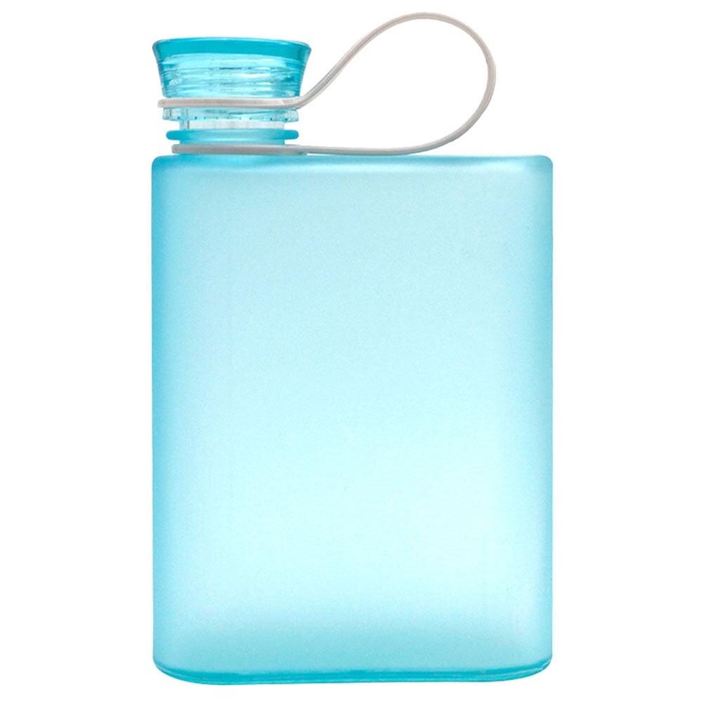 Flat Water Bottle Travel Flask Portable Travel Mug Reusable Water ...