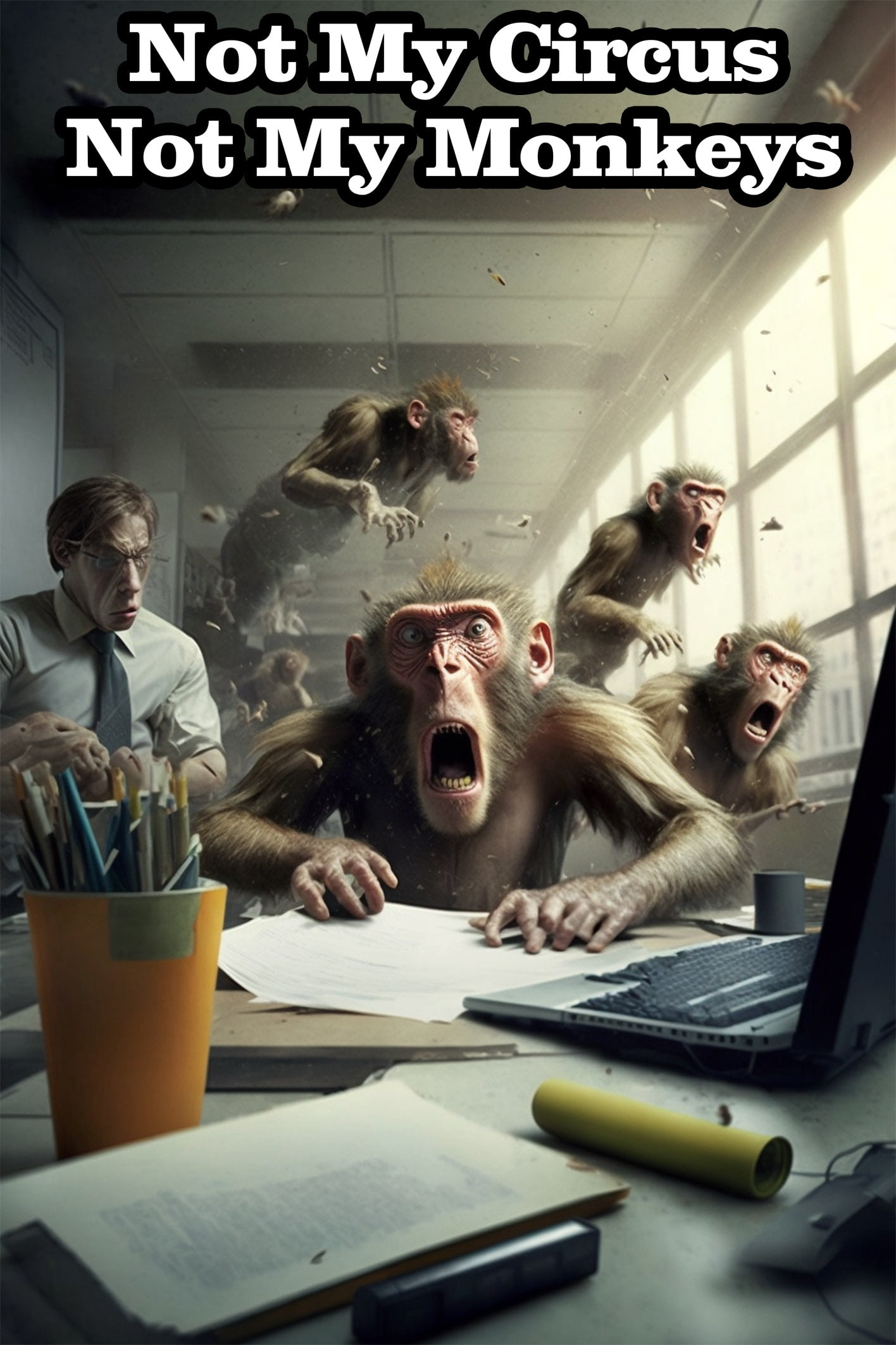 24x36 gallery poster, not my monkeys not my circus office 2 - Walmart.com