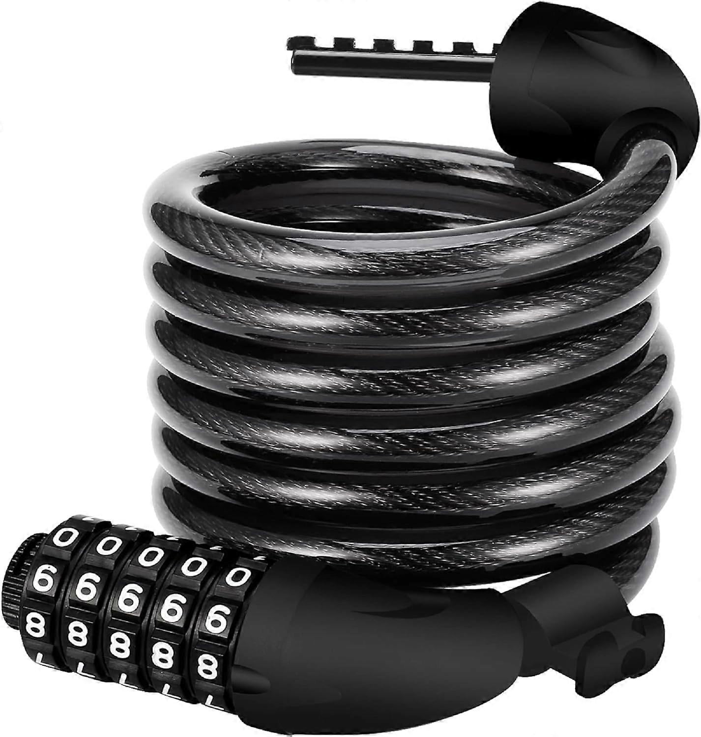 Bike Lock Bicycle Locker Combination 5 Digit 120cm/12mm Long Cycle ...