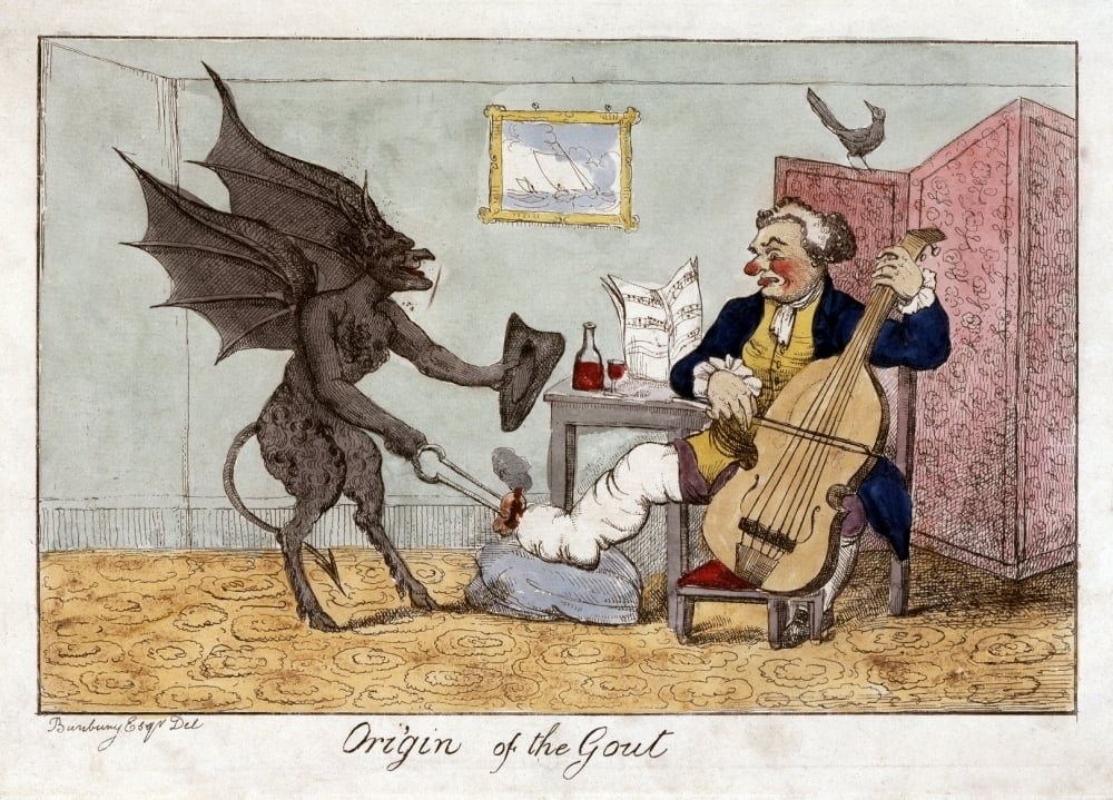 Cartoon Gout C1815 NOrigin Of The Gout An Upper Class Man Playing The ...