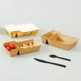 Kraft Paper Snack Box Serving Basket Tray 30 Pcs Biscuit Packing French ...