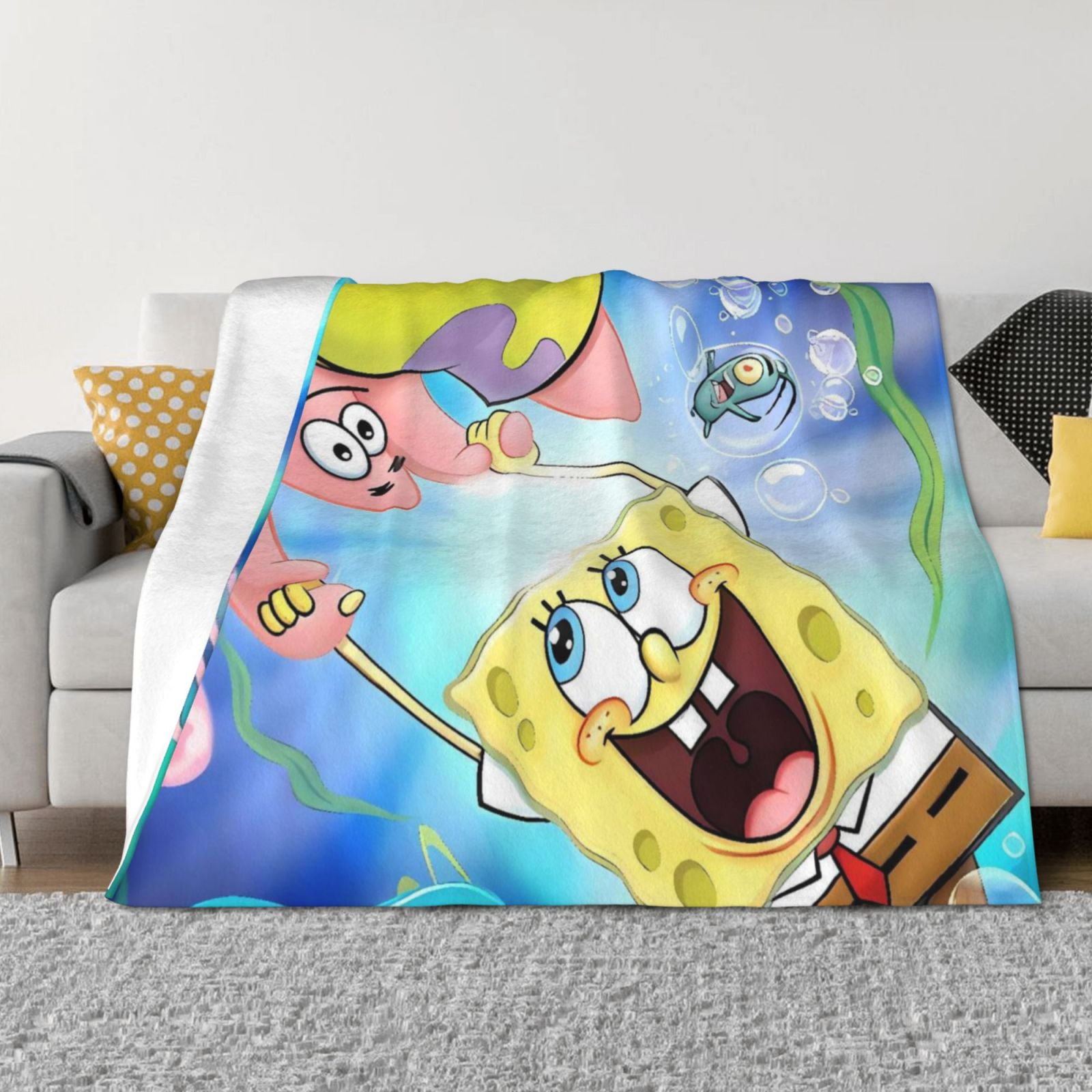 Click here for Naloa Spongebob Squarepants Print Flannel Fleece T... prices