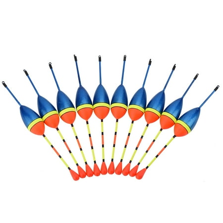 WALFRONT 10Pcs/Set Carp Fishing Float Bobbers Hooks Freshwater ...