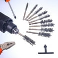 10 Pcs Stainless Steel Bore Brush Set, 1/4 Inch Hex Shank for Drill, 8 ...