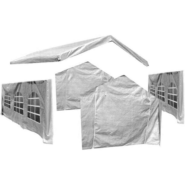 10X20 Canopy Tarp Set (5pc) Paneling and Top Set Valanced Tarp Kit ...