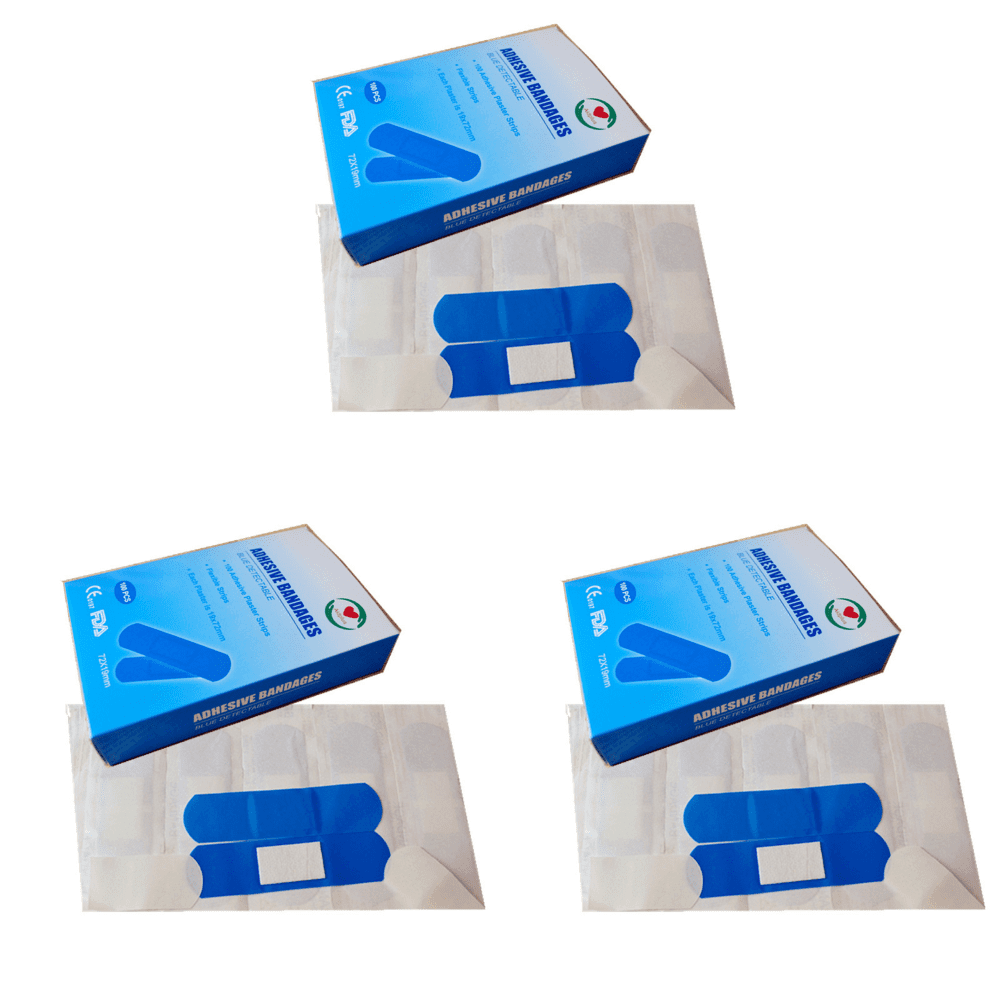 100 Uds Curitas Adhesivas Médicas Antibacterianas Unisex para Azul ...