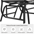 Topeakmart Outdoor Lawn 2-Person Metal Furniture Patio Glider with ...