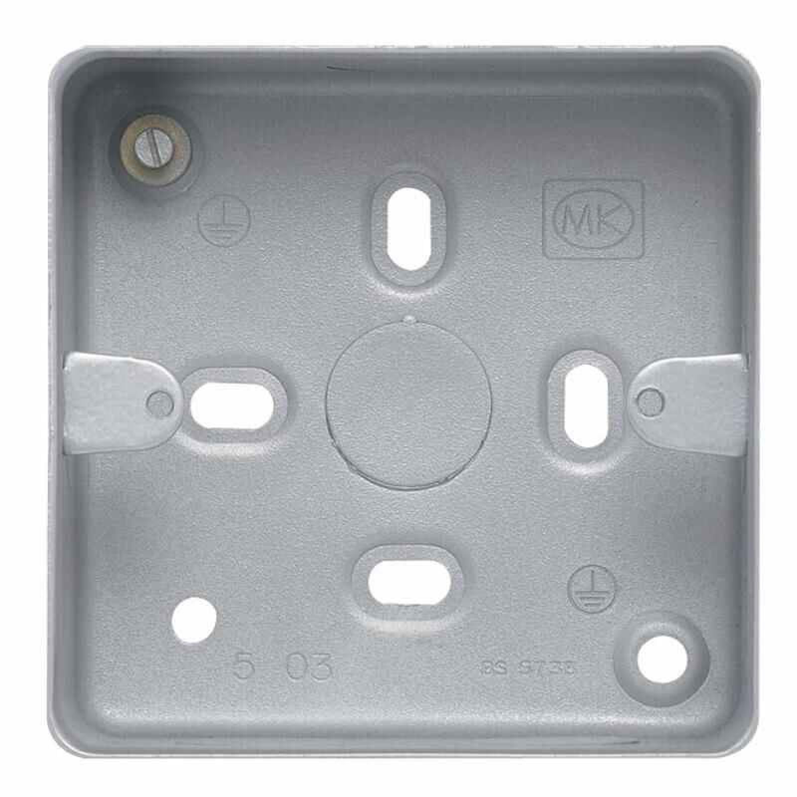 MK - 1-Gang Steel Surface Back Box with Knockouts, 40mm Depth - Walmart.com