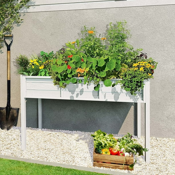 DWVO 48x30" Raised Garden Bed Elevated Planter Box Stand For Vegetable ...