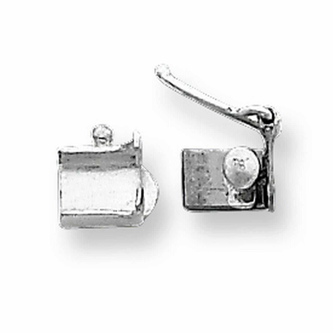 Sterling Silver 7.1 x 5.1mm Push Button Box Clasp - Walmart.com