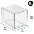 mDesign Plastic Stackable Bathroom Storage Organizer with Drawer, 4 ...