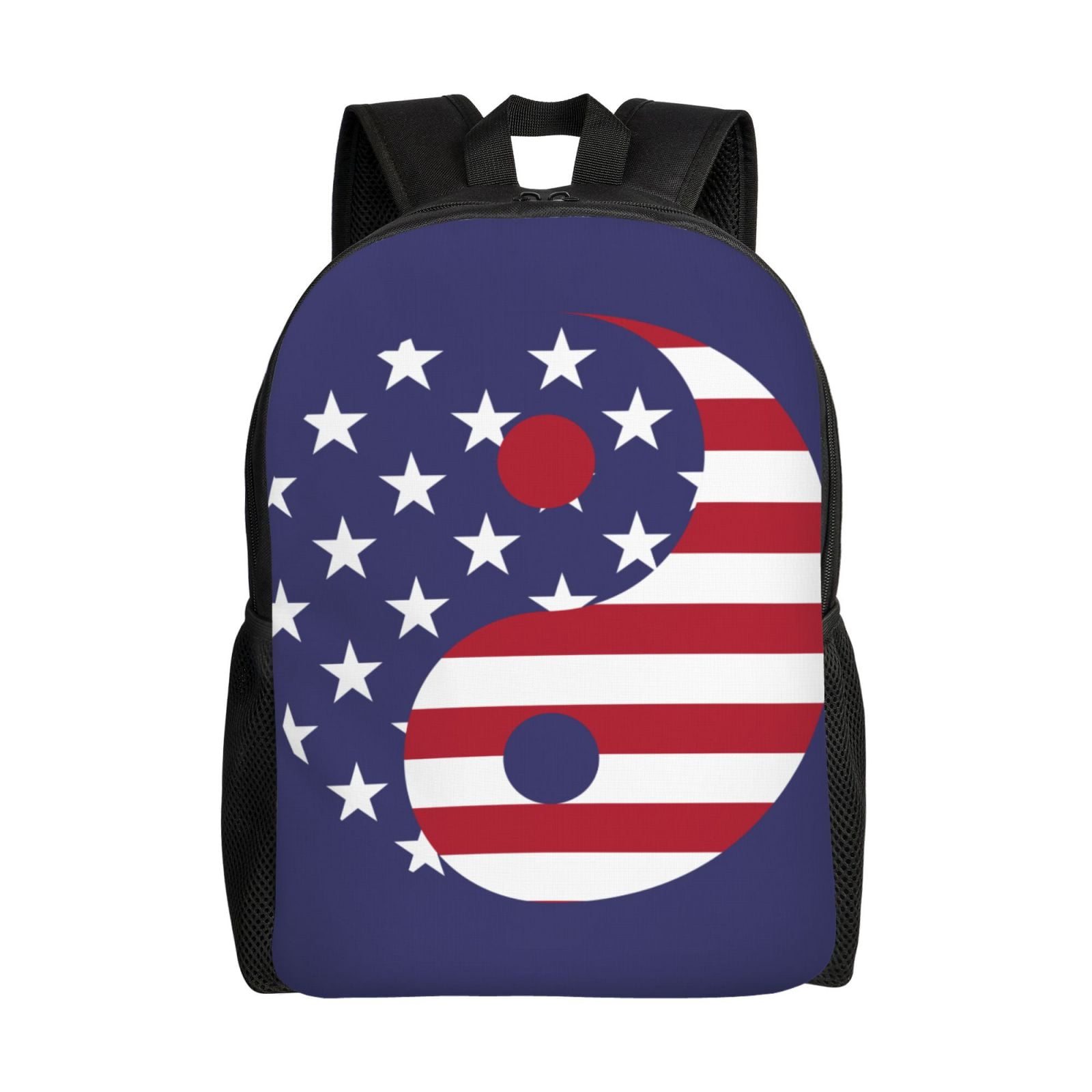 ZNDUO Travel Backpack, America Flag Yang Yin Art Pattern Backpack for ...