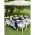 52x70 Inch Outdoor Tablecloth with Umbrella Hole Zipper Rectangle ...