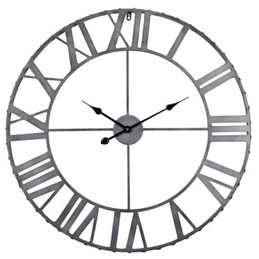 DecMode 36 x 36 In. Grey Wood Industrial Wall Clock - Walmart.com