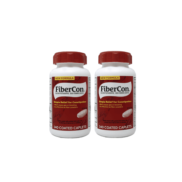FiberCon Fiber Therapy Regularity Supplement - 140 Caplets for ...